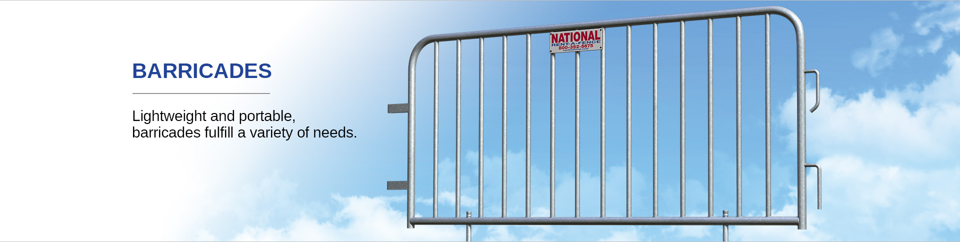 Barricade Rentals | Crowd Control Barricades | National Rent A Fence