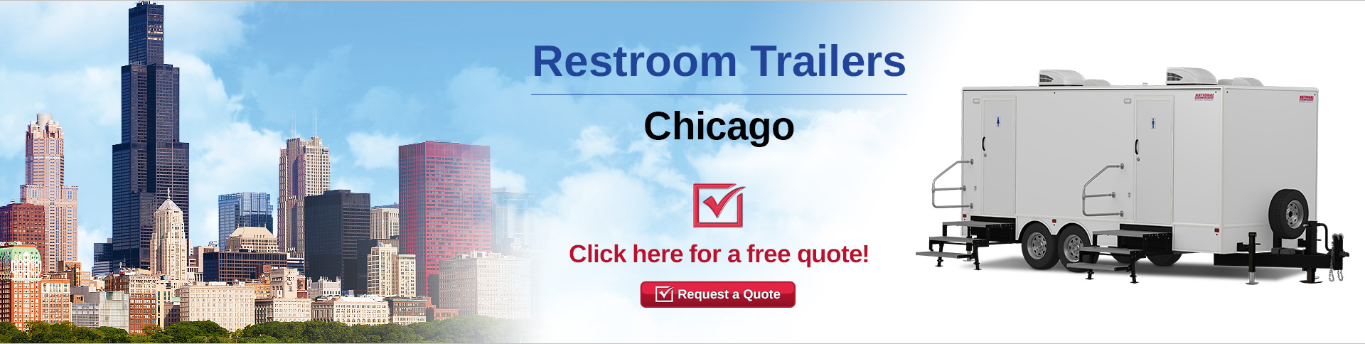 Luxury Restroom Trailer in Chicago | National Construction Rentals